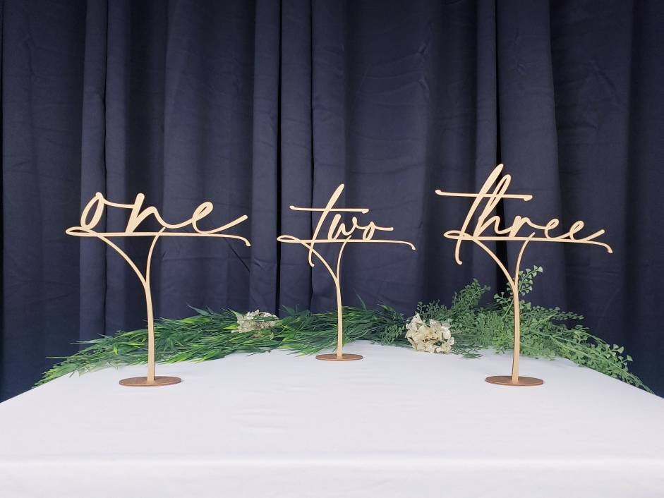 Classy Table Numbers – Wedding Appeal